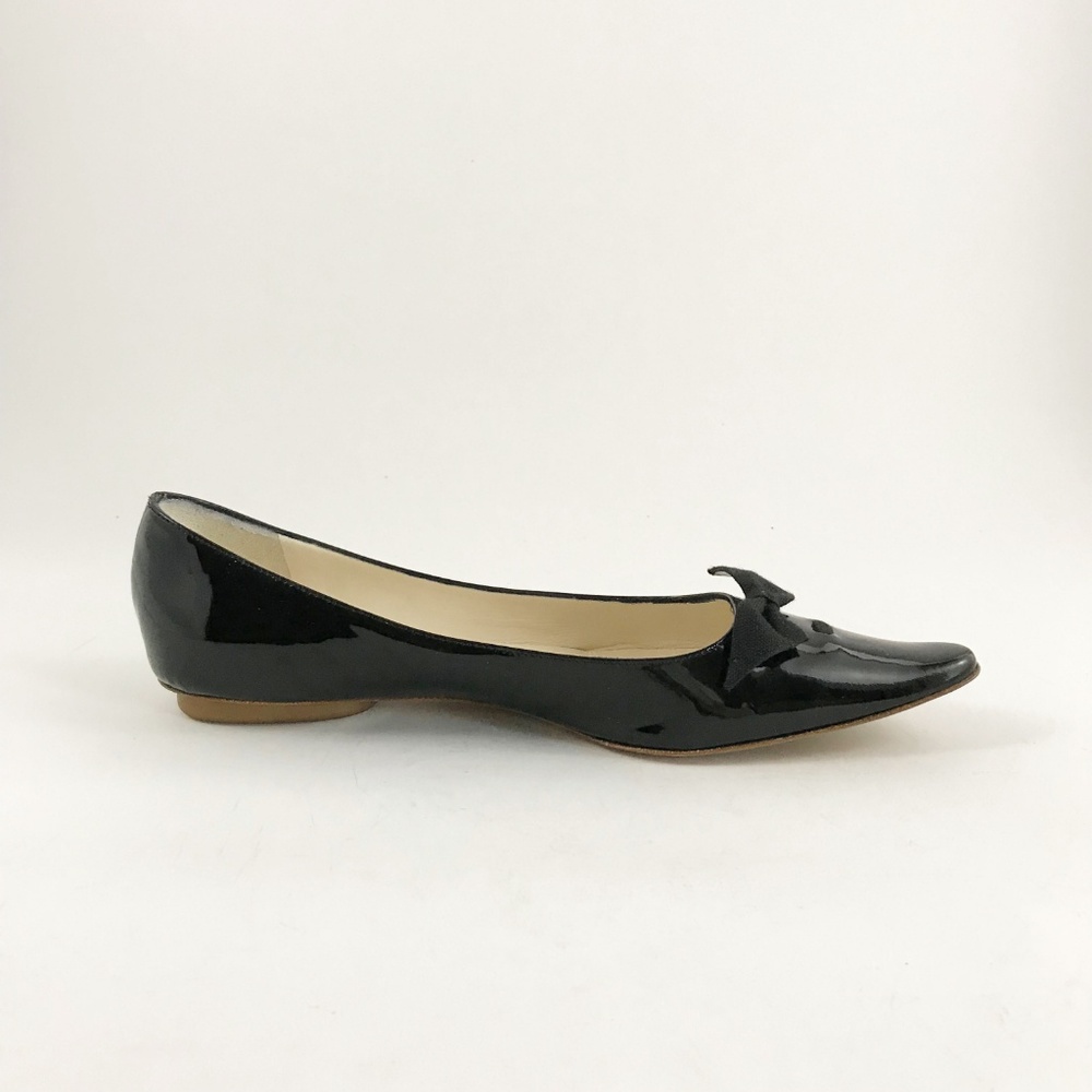 Marc Black Patent Leather Pointy Flats - Gem
